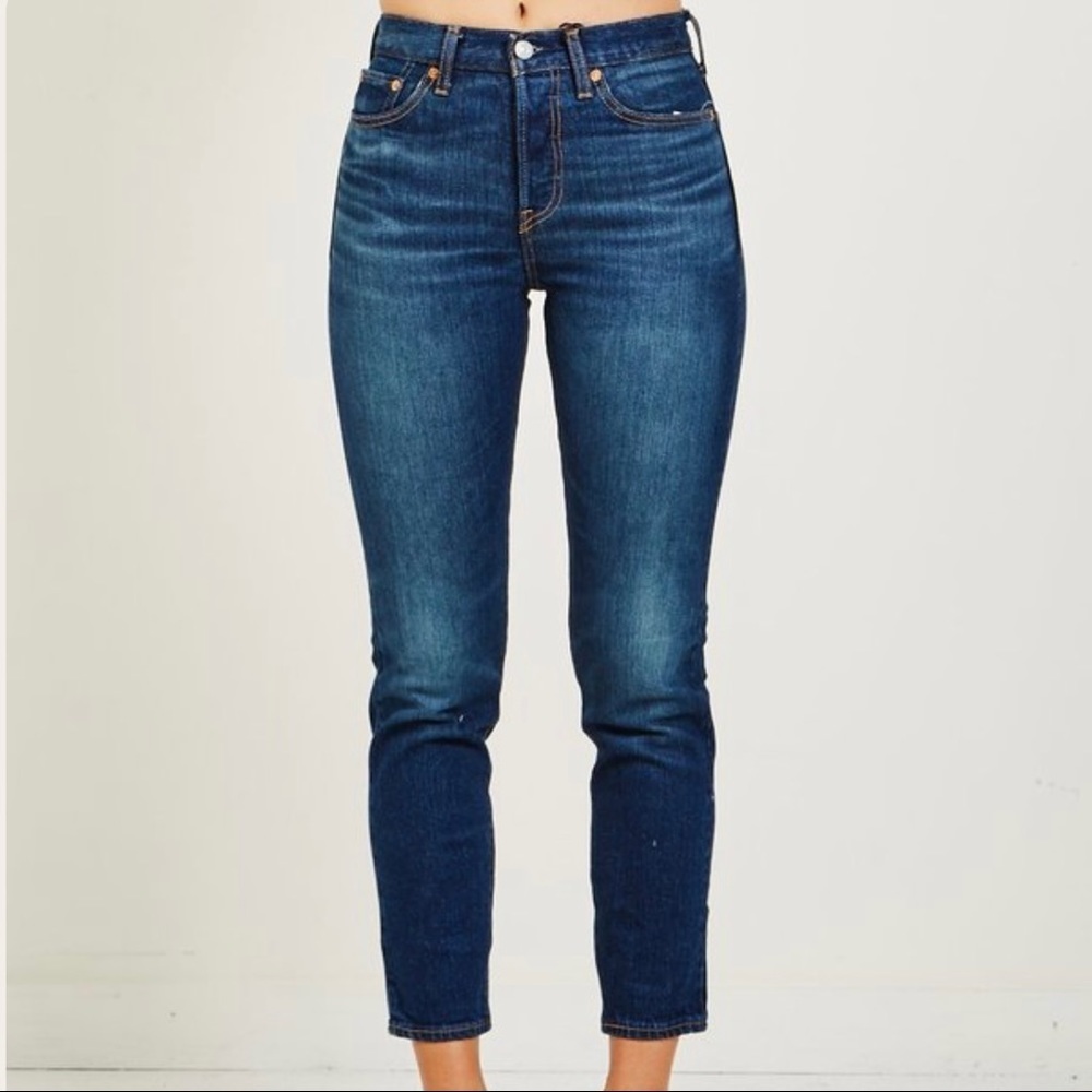 Levi’s Wedgie Fit Icon High Rise Button Fly Jeans In … - Gem